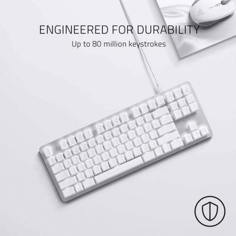 Jual Razer Blackwidow Lite Mercury White Tkl Mechanical Gaming Keyboard ...