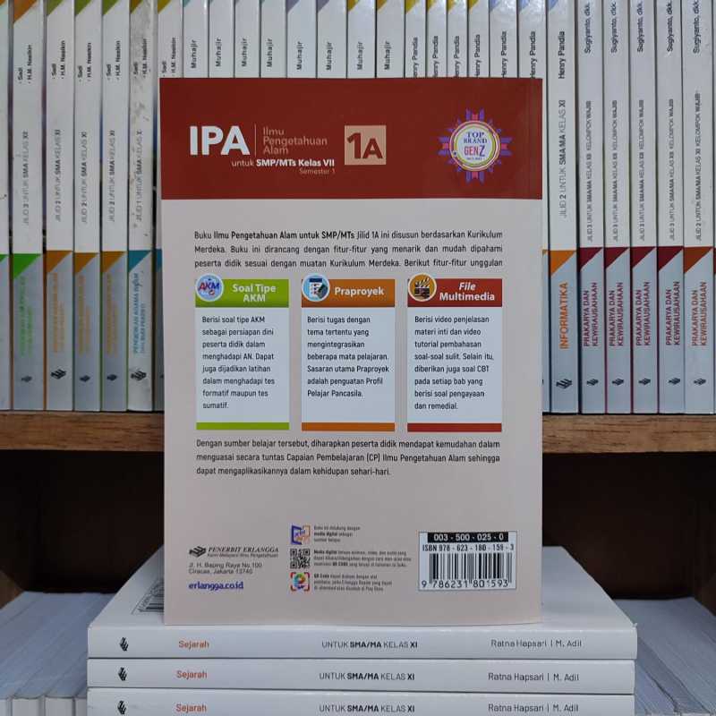 Promo Buku Ipa 1a Kelas 1/7/vii Smp Kurikulum Merdeka Erlangga Diskon ...