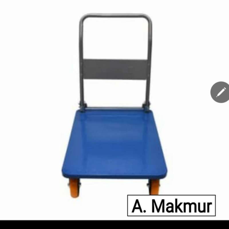 Jual Krisbow Troli Barang 1100 Kg - Biru Trolley Platform Hand Truck di ...