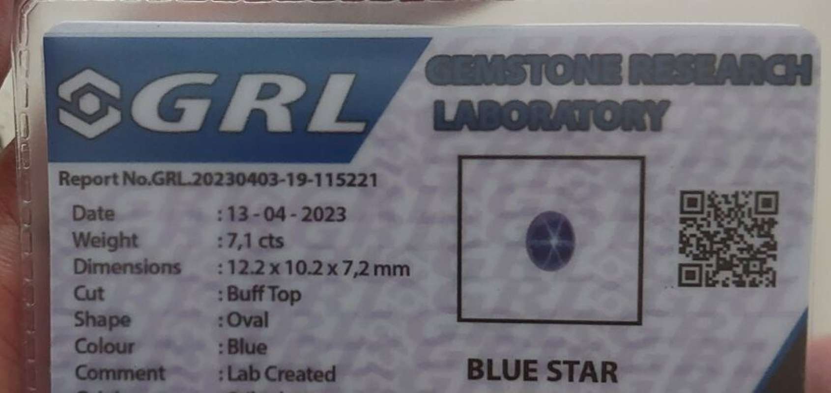 Jual Batu Cincin Anak Muda Blue Star Beserta Memo Di Seller ...