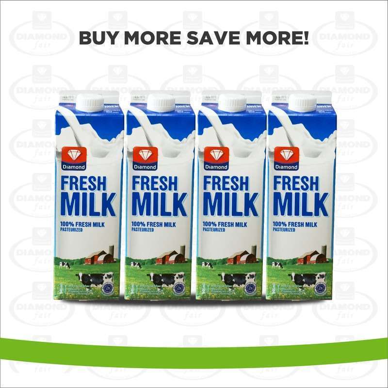 Jual Diamond Milk Fresh Plain 946 Ml - Paket 4 Pcs Di Seller ...