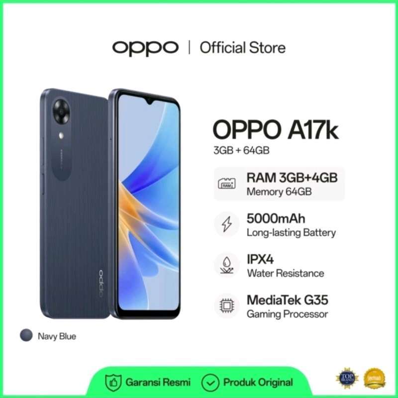 Jual Oppo A17 K Cph2471 3 64 Gb Spesifikasi Original, Murah & Diskon ...