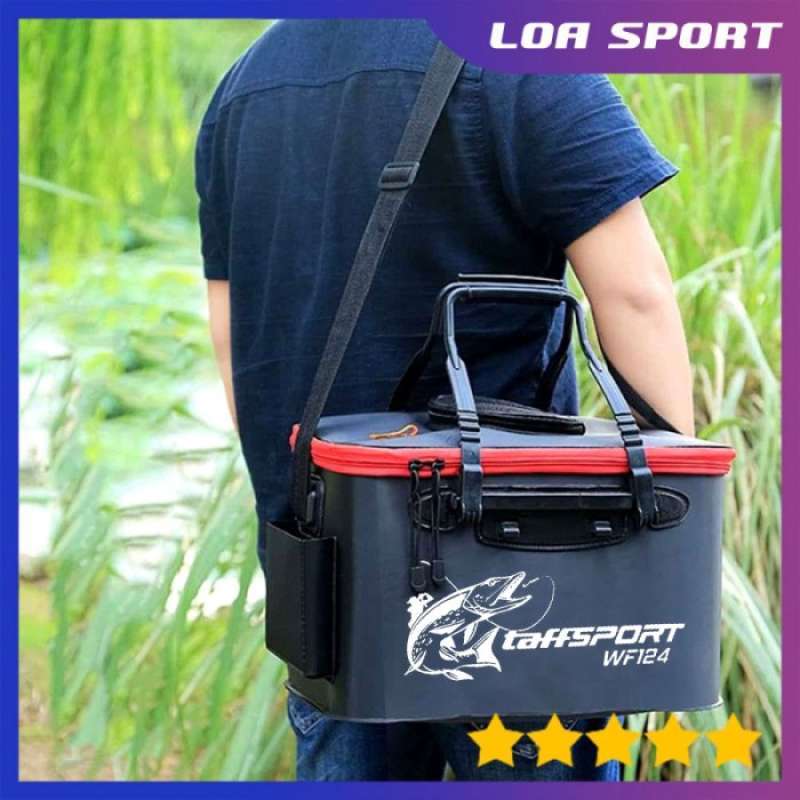 Promo Tas Pancing Box Tempat Ikan Lipat Dengan Lubang Pipa Pompa ...
