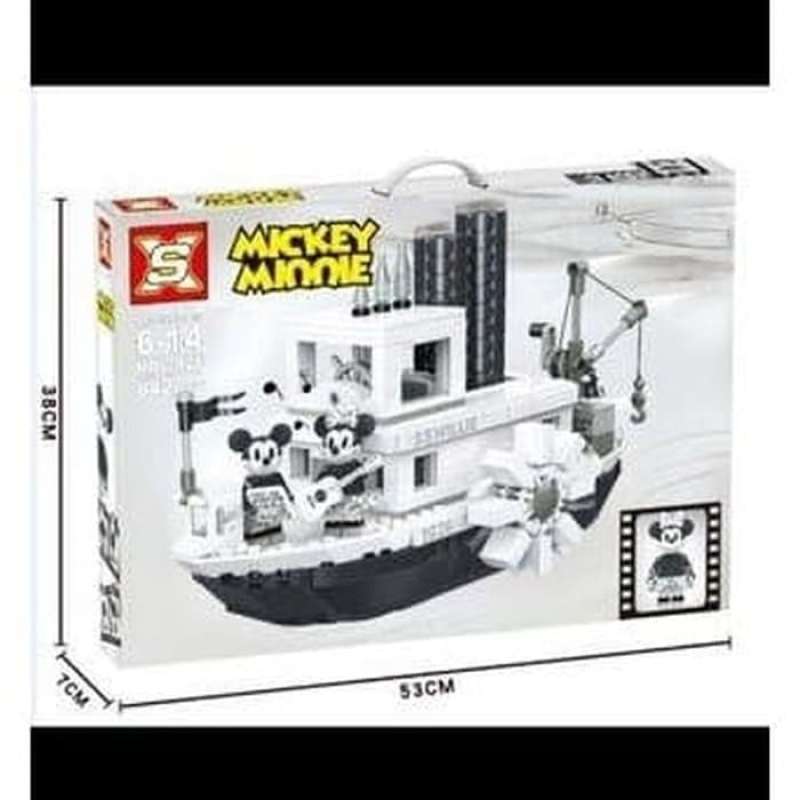 Jual Lego Block Boat Kapal Uap Mickey And Minnie Mouse Di Seller ...