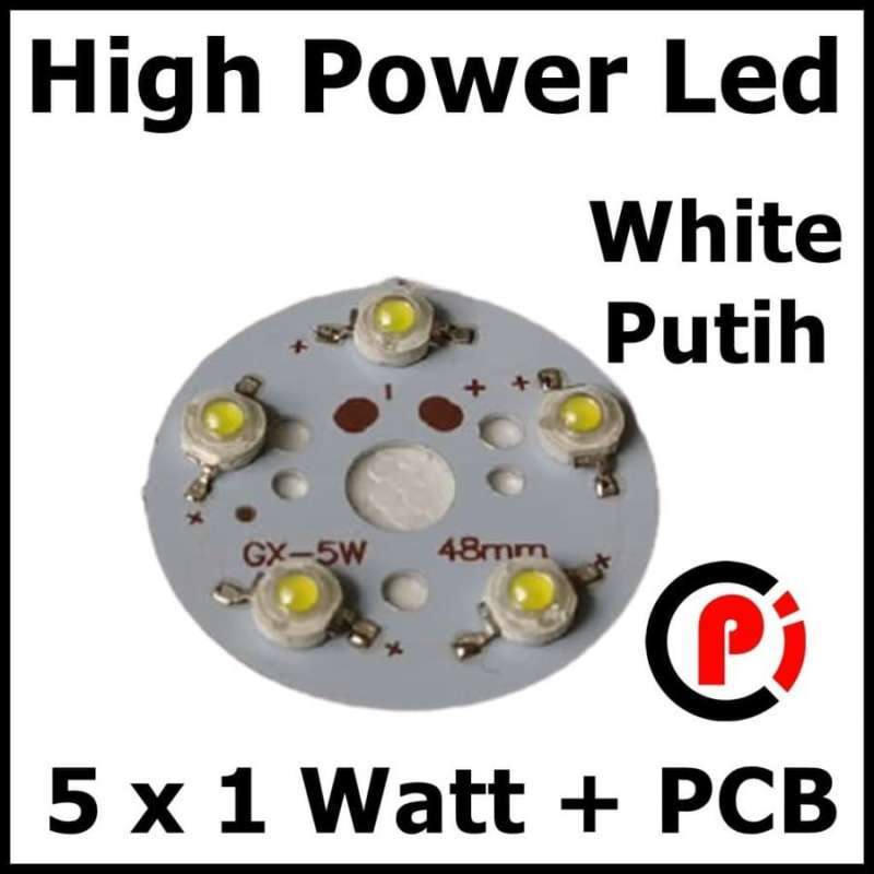 Jual High Power Led 5w Seri Putih 6500k White Solder Pcb Aluminium ...