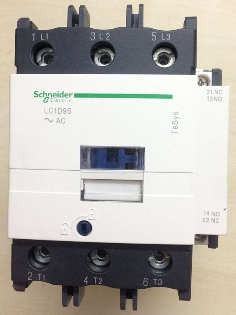Promo SCHNEIDER CONTACTOR 3P 95A 1NO 1NC AC3 45KW LC1D95M7 Diskon 23% ...