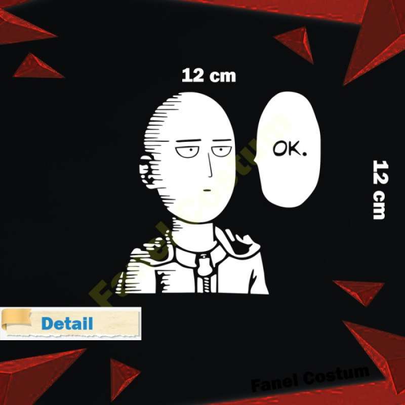 Jual STIKER SAITAMA OK ONE PUNCH MAN CUTTING STIKER MOBIL LAPTOP di ...