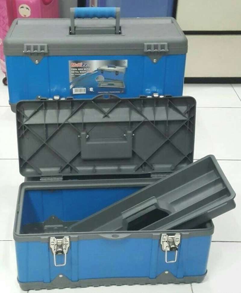 Promo toolbox tool box plastik body besi 18.5inch MULTIPRO heavy duty ...