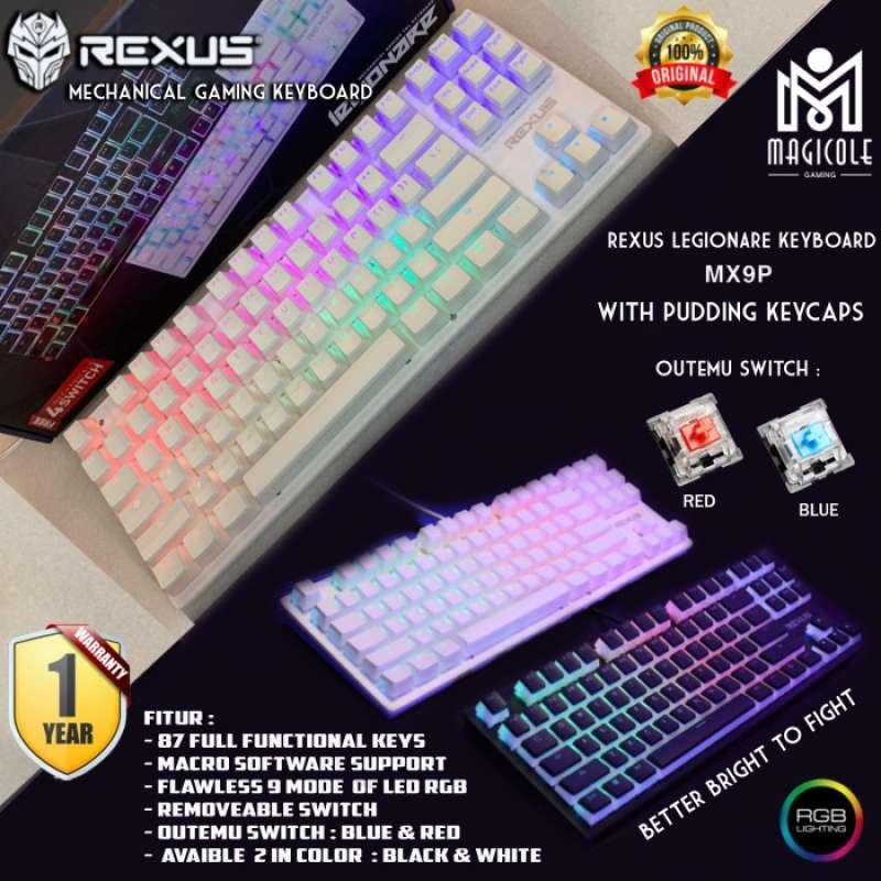 Promo Rexus Legionare Mx9P Rgb Tkl Mechanical Gaming Keyboard Diskon 17 ...