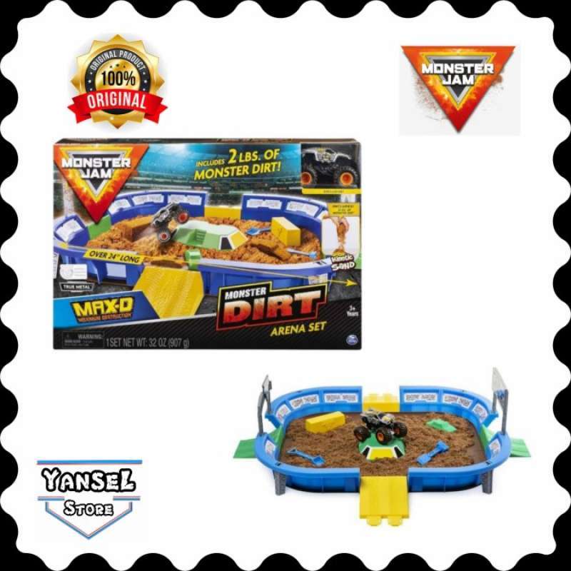 Promo Monster Jam Monster Dirt Set Arena Max-D Kinetic Sand Diskon 17% ...