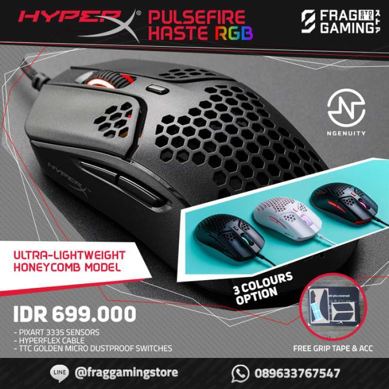 Promo Hyperx Pulsefire Haste Gaming Mouse - Gaming Mouse Diskon 17% di ...