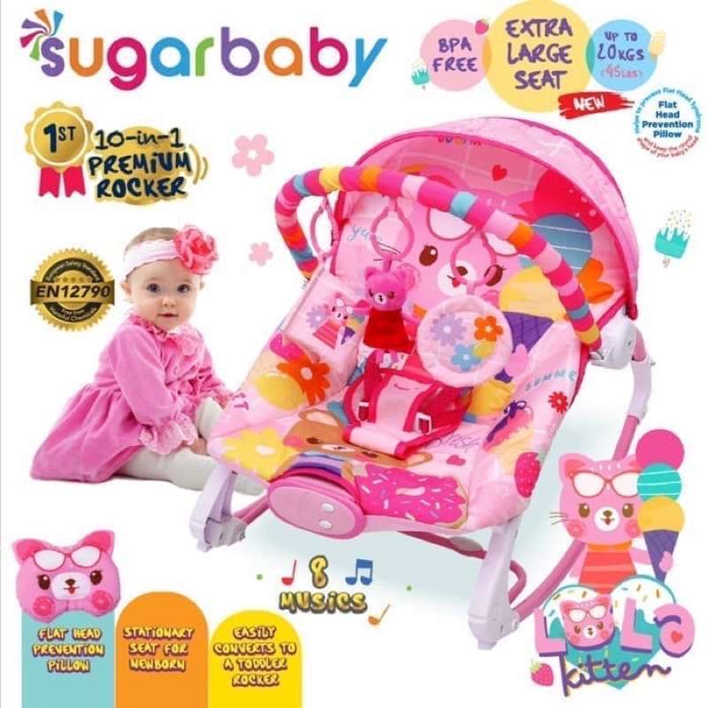 Jual [DF] Sugar baby Rocker Baby 10 in 1 Premium / Tempat Duduk Baby ...