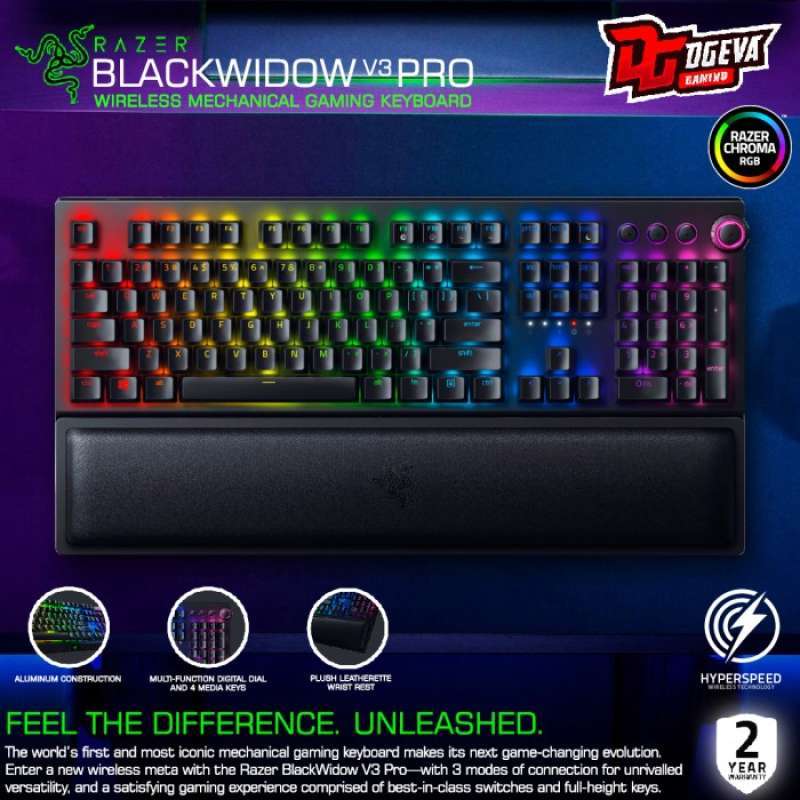 Promo Razer Blackwidow V3 Pro Wireless Mechanical Gaming Keyboard ...