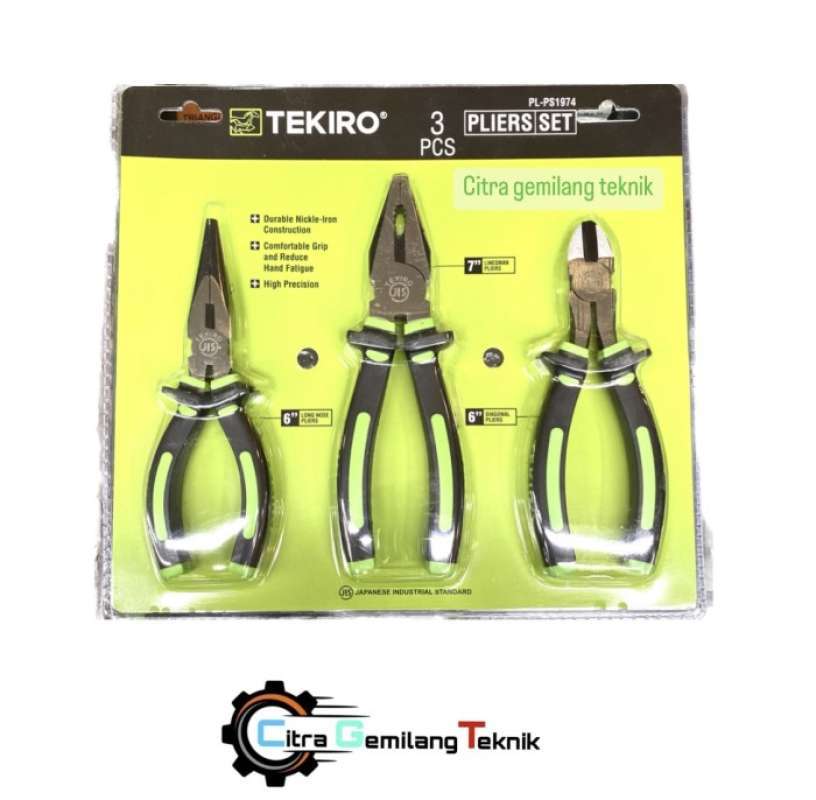 Promo Tekiro pliers set 3 pcs tang set tekiro PL-PS1974 - Multicolor ...