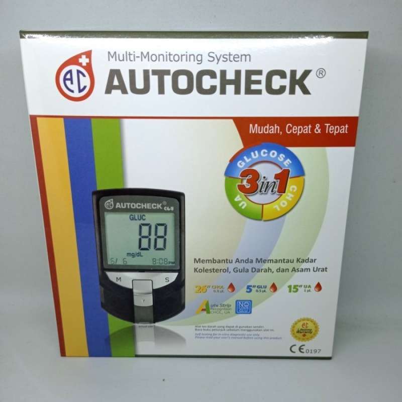Jual Best Alat Autocheck Gcu 3 In 1 Alat Test Darah Gula, Kolestrol ...