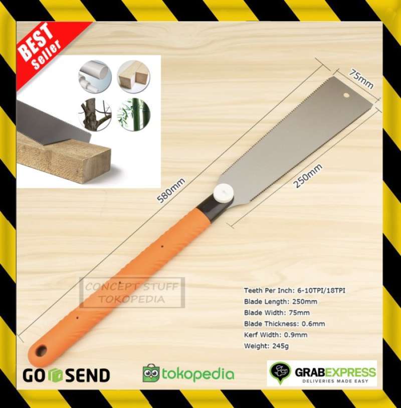 Promo GERGAJI POTONG KAYU PIPA PARALON PVC PLASTIK BAMBU JEPANG RYOBA 2 ...