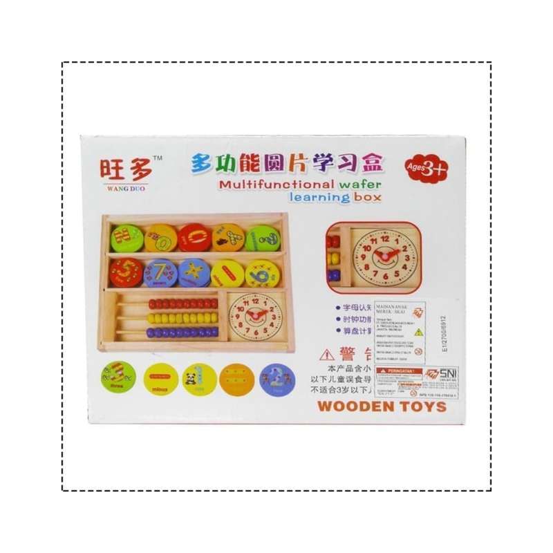 Jual Mainan Kayu Multifunctional Wafer Learning Box di Seller Mom&Child ...