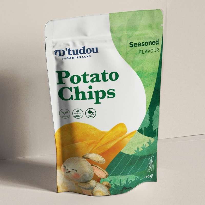 Jual D'Tudou keripik kentang / potato chips snack vegan - Seasoned ...