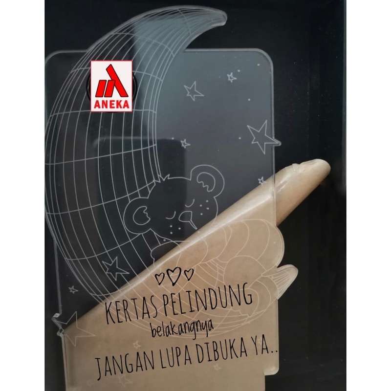 Jual Lampu Tidur Hias Led 3D Kaca Transparan Karakter Aesthetic Unik ...