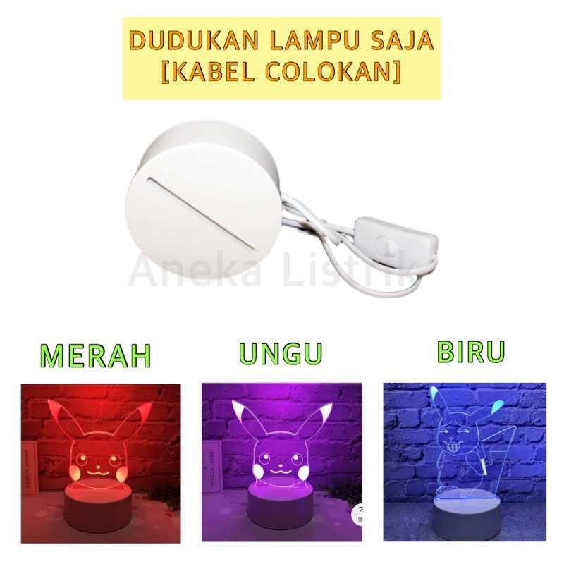 Jual Lampu Tidur Hias Led 3D Kaca Transparan Karakter Aesthetic Unik ...