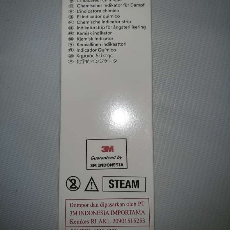 Promo 3M Comply Steam Chemical Indicator Strip 1250 Diskon 23% di ...