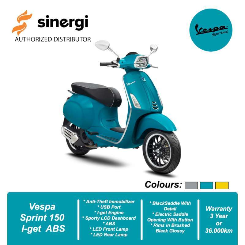 Jual Vespa Sprint 150 I-get ABS [OFF THE ROAD] Sepeda Motor di Seller Vespa Sinergi - Ujung ...