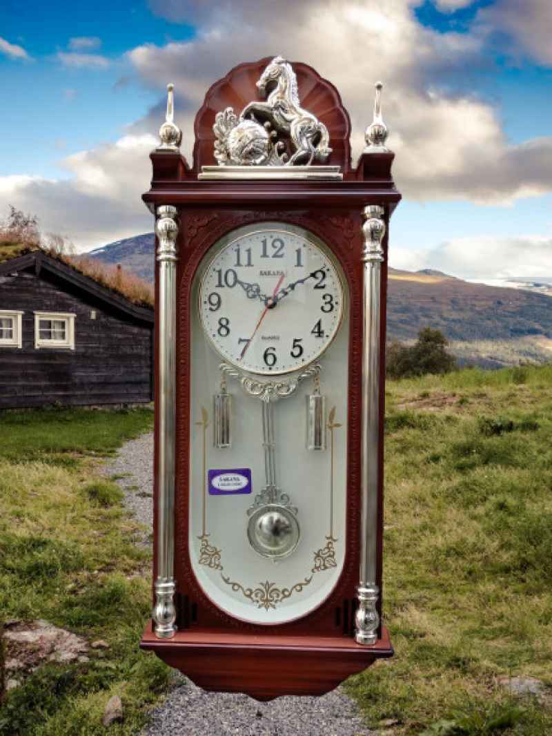 Promo Wall Clock Melodi bell bandul SAKANA patung kuda 325 besar 74cm x ...