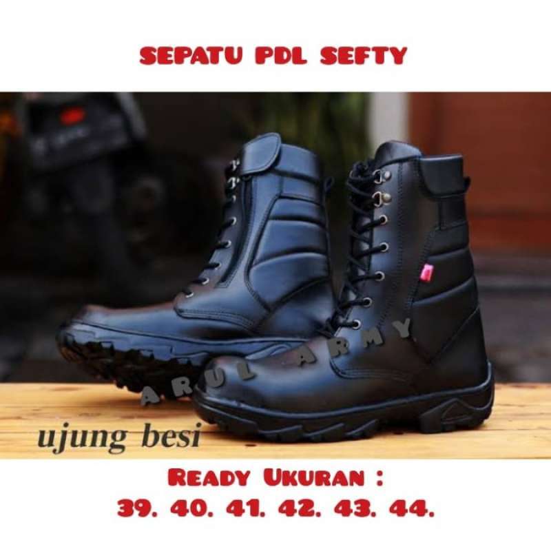 Promo Sepatu safety pdl ujung besi proyek security satpam murah ...