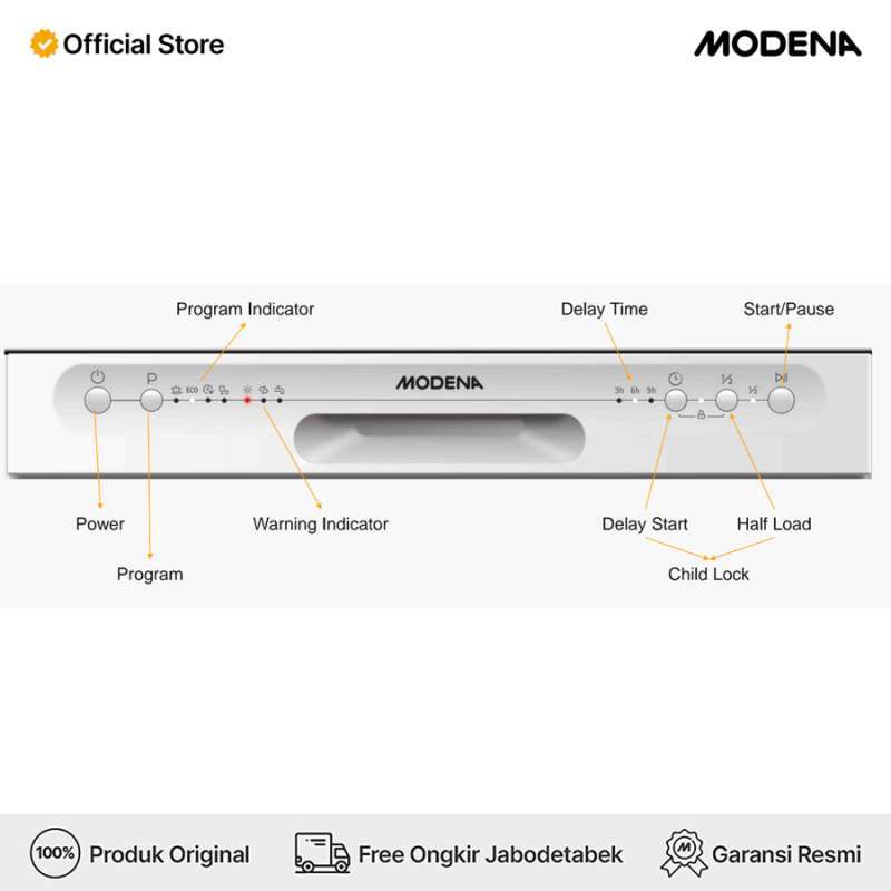 Jual Modena Dishwasher - Wp 1200 Fdwh Di Seller Modena Official Store ...