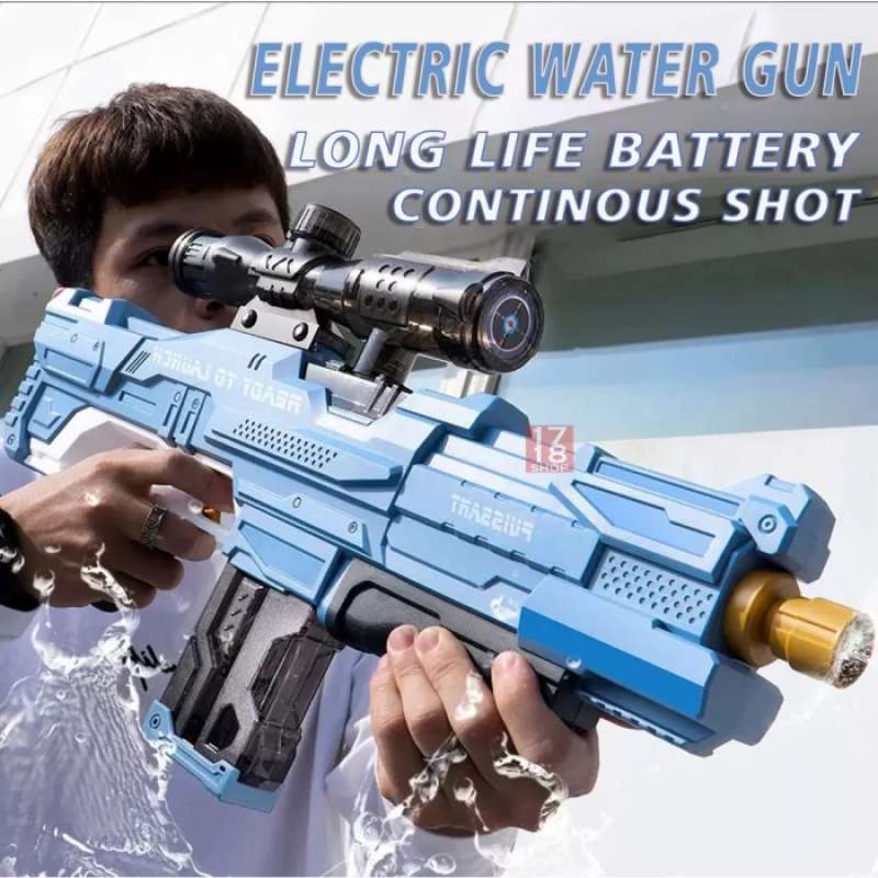 Promo Mainan Anak Pistol Air 600ml Elektrik Otomatis Jarak Jauh 9 Meter ...