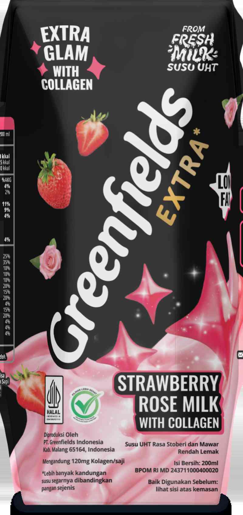 Jual GREENFIELDS UHT EXTRA S/BERRY ROSE 200ML di Seller Farmers Family ...