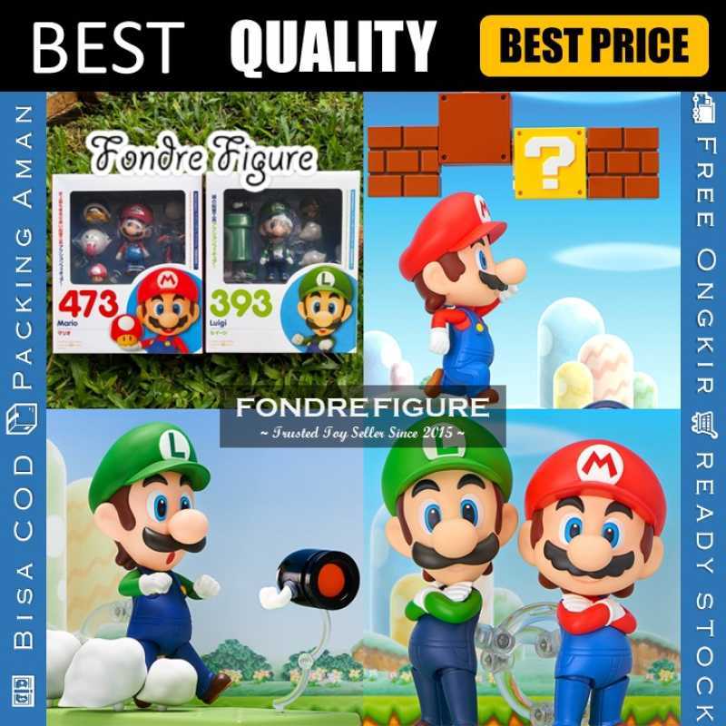Jual NENDOROID MARIO LUIGI 473 393 NENDO SUPER MARIO BROS BRO MUSHROOM ...
