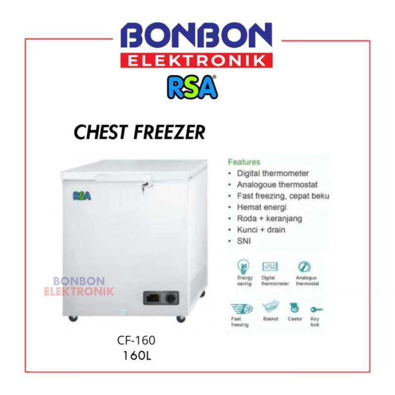 Promo Rsa Chest Freezer Cf-160 / Cf160 [150L] Diskon 23% di Seller ...