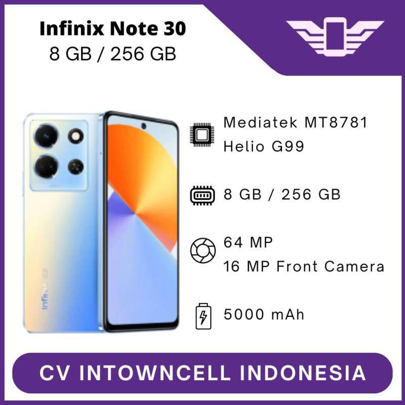 Jual Infinix Note 30 8/256GB Garansi Resmi - Black di Seller CV INTOWN ...