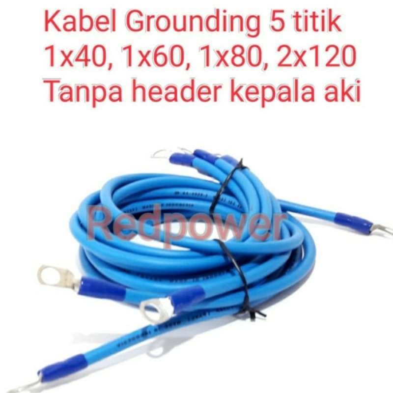 Promo KABEL GROUNDING REDPOWER BIRU MOBIL 5 TITIK TANPA HEADER TEMBAGA ...
