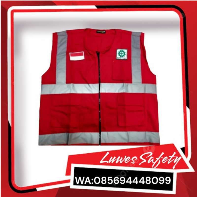 Promo Rompi Safety/Rompi Drill/Rompi Proyek+Logo K3 Dan Bendera Diskon ...