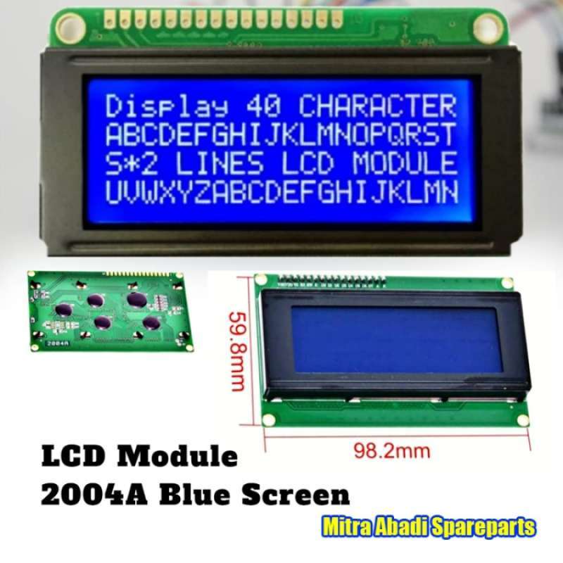 Promo LCD Display Character Module 2004A Blue Screen Diskon 23% di ...