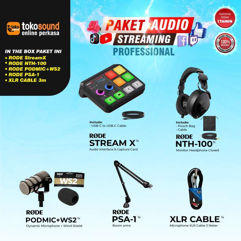 Jual Paket Live Streaming - Rode Streamer X Audio Interface & Video ...