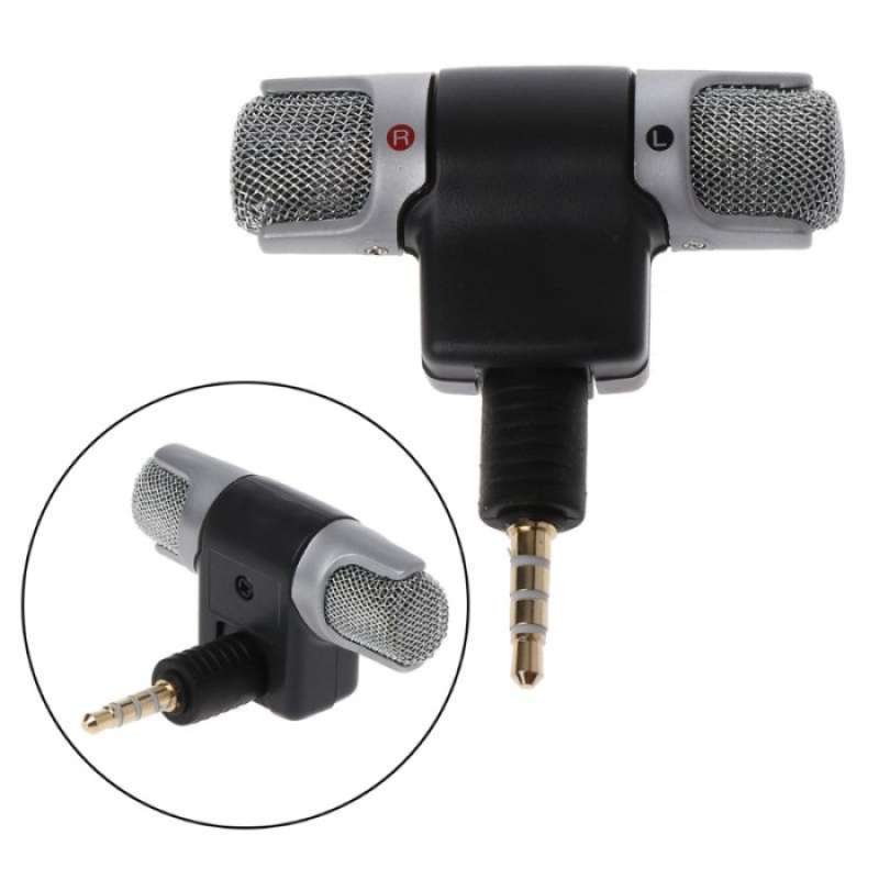 Promo Super Mini 3.5mm Jack Microphone Stereo Mic For Recording Mobile ...