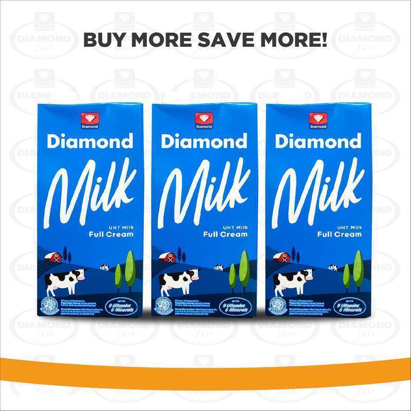 Promo DIAMOND MILK UHT FULL CREAM 1 LT 3pcs Diskon 5% di Seller ...