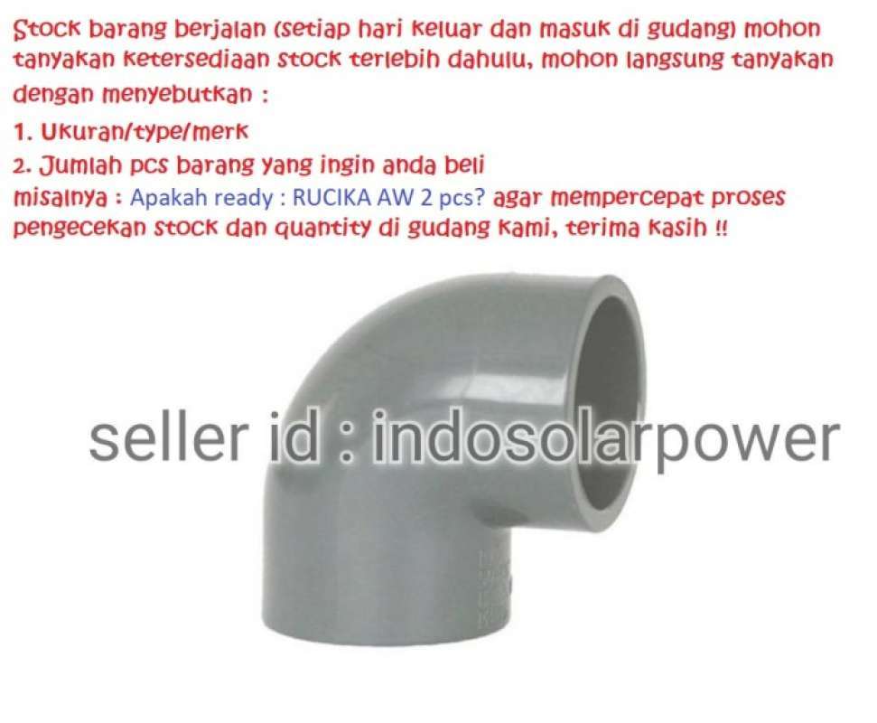 Promo Elbow PIPA PVC 90 derajat RUCIKA 10 10 inch Knee Keni siku L ada ...