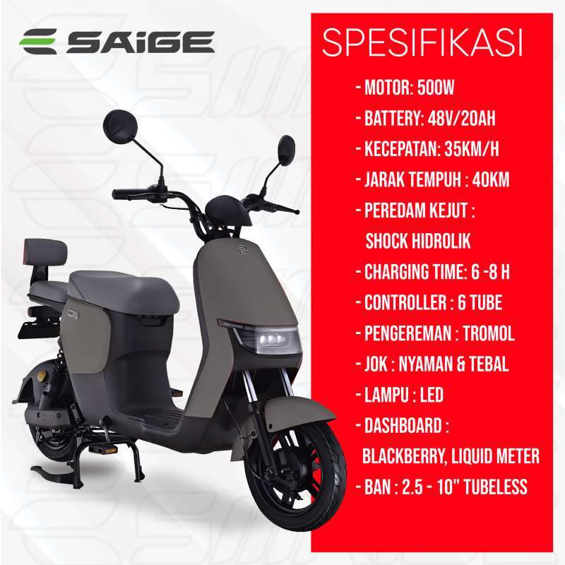 Jual Saige Gt Sepeda Listrik 48/20 / 48v/20ah Mopit Selis New Electric ...
