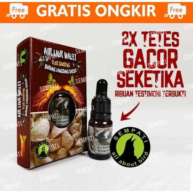 Jual Air Liur Walet Burung Gacor Seketika Vitamin Burung Sempati Di ...
