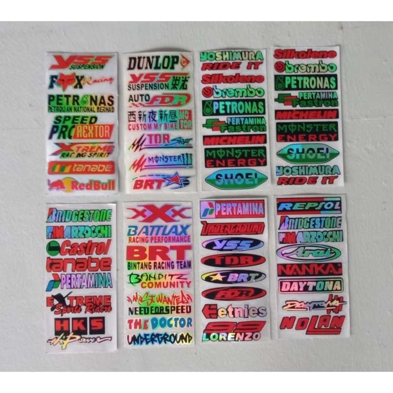 Jual Stiker Custom Cuting Logo Emblem Sponsor Gambar Bebas Tanpa ...