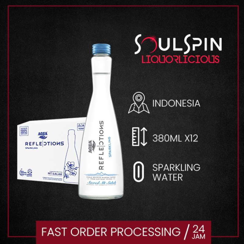 Jual AQUA Reflections Sparkling Mineral Water 380ml [ dus isi 12 botol ...