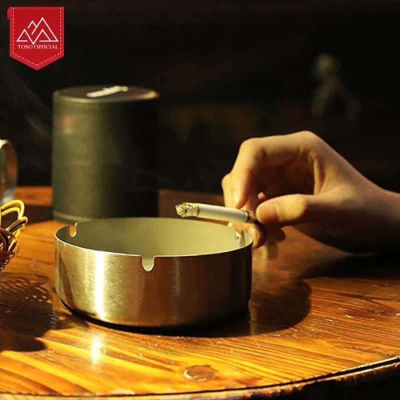Promo Asbak Rokok Stainless Bulat Tebal Ab 10cm Cigarette Ashtray Round ...