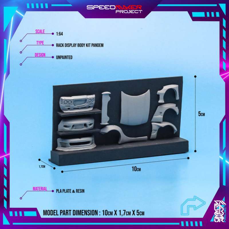 Jual Rak Display Body Kit Pandem Accesories Diorama Bengkel Diecast 1/ ...