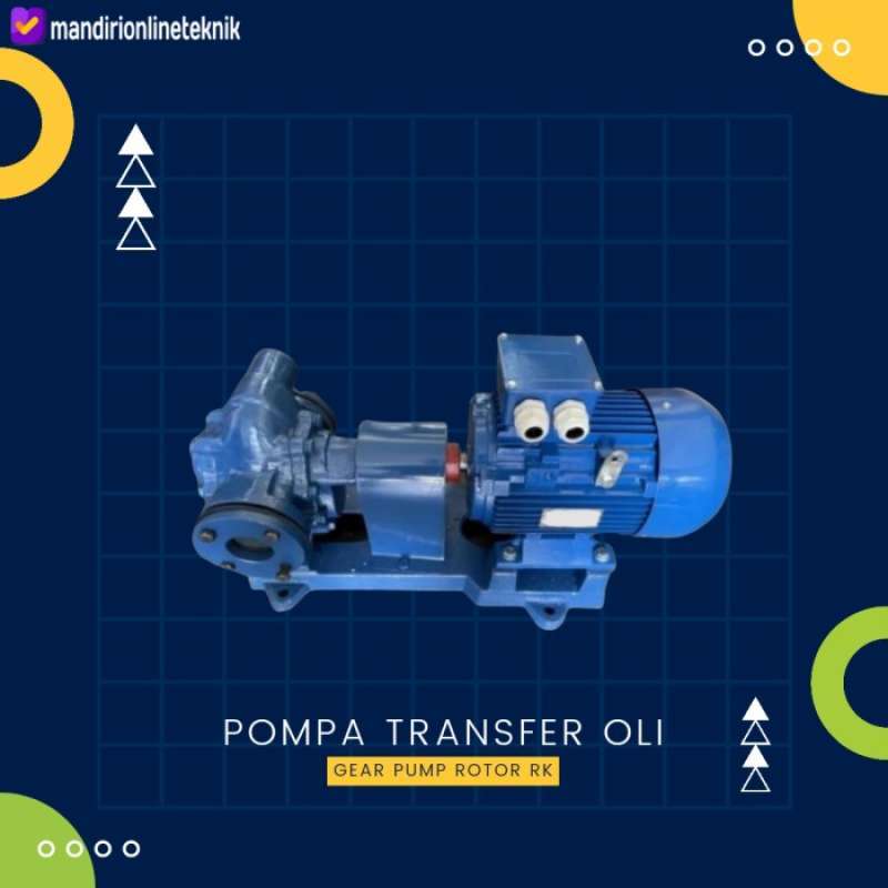 Jual Pompa Oli Gear Pump Rotor Rk 200Lpm + Motor 4Kw 5,5Hp 380 Volt di ...
