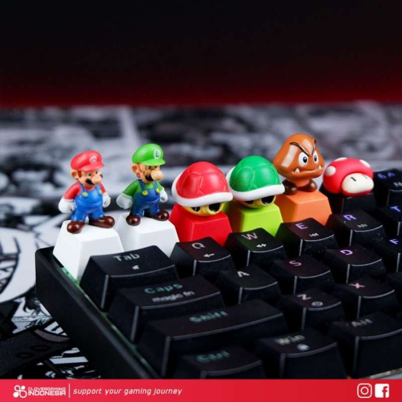 Promo Keycaps Mario Luigi - Mario Bros Nintendo Switch Mechanical ...