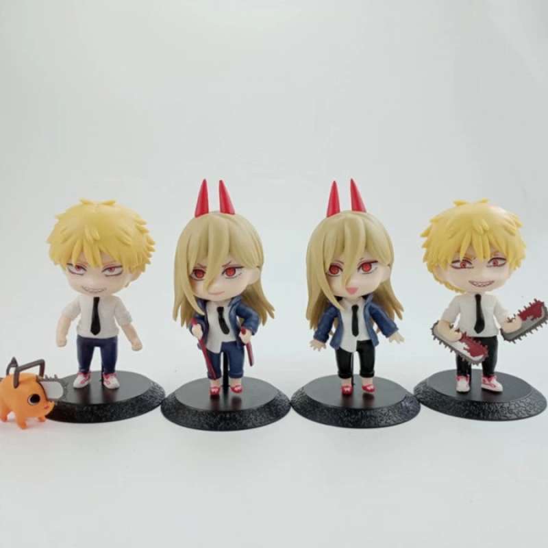 Promo Action Figure Chainsaw Man Set 4 Power Denji Chibi Ver. Diskon 23 ...